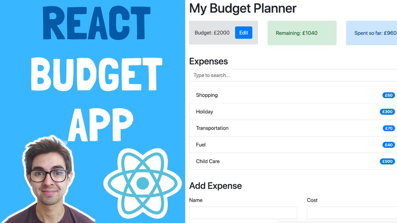 React Budget App Tutorial | Learn how to use the Context API