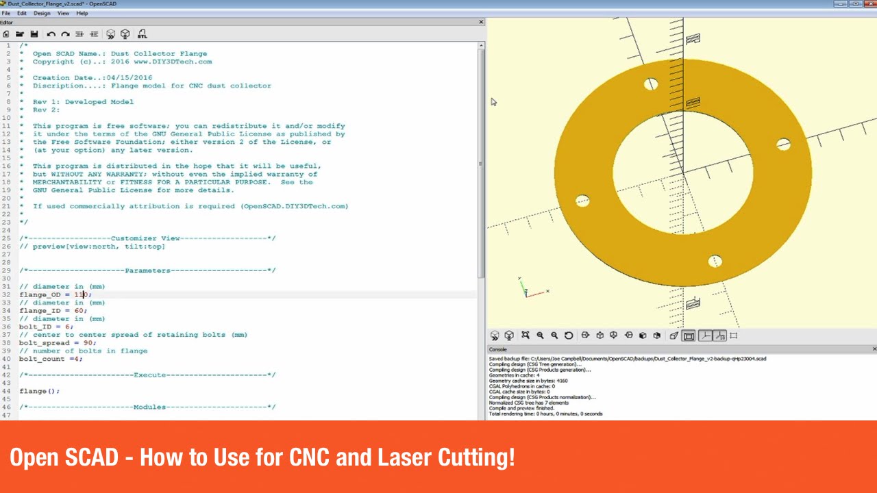 Open SCAD -  How to Use for CNC and Laser Cutting!