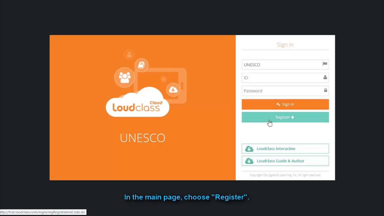 Loudclass Cloud - How to log in and register staff