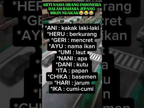 Arti Nama Orang Indonesia Dalam Bahasa Jepang Bikin Ngakakk. #Lucu #Shortsfyp #Trending