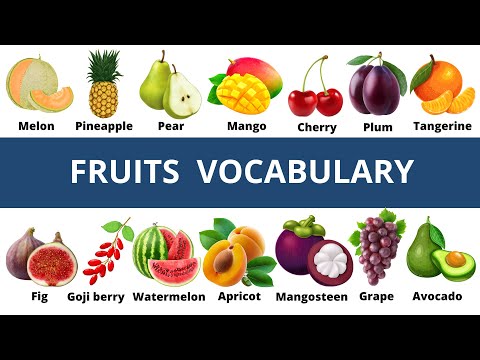 Vocabulary fruits in English || 45+ common words || Learn fruit names with pictures #vocabulary