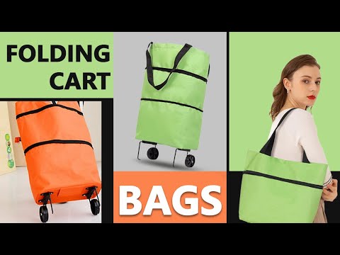 Foldable Shopping Trolley Bag With Wheels Reusable Shopping Bag
