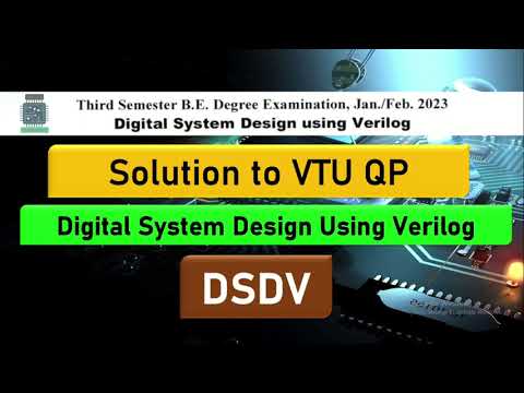 DSDV Solution to VTU Exam Question Paper 2023 | Digital System Design using Verilog