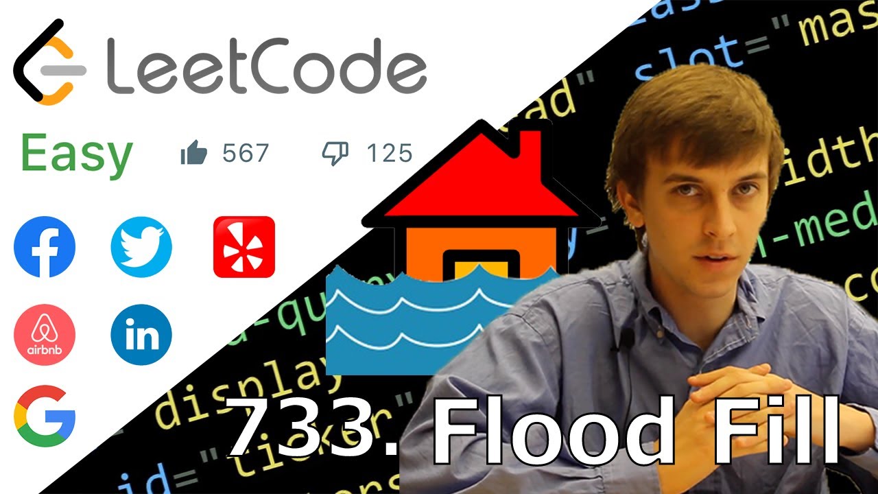 LeetCode 733. Flood Fill (Algorithm Explained)
