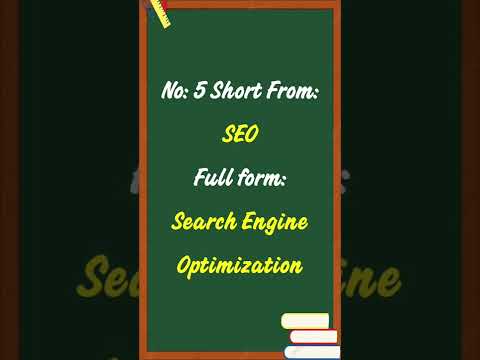 SEO Full form #shorts