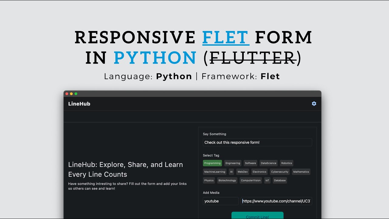Responsive Data Form - Flet Tutorial