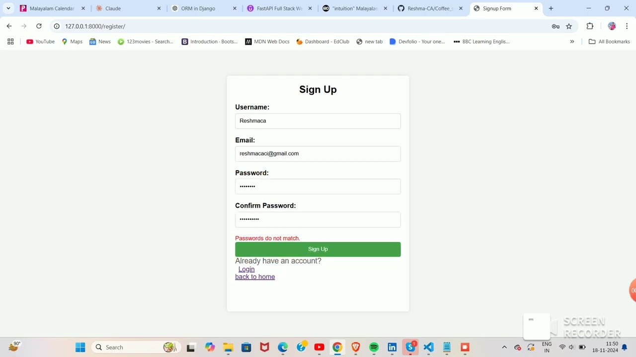 Coffee Shop Management System with MongoDB and Django