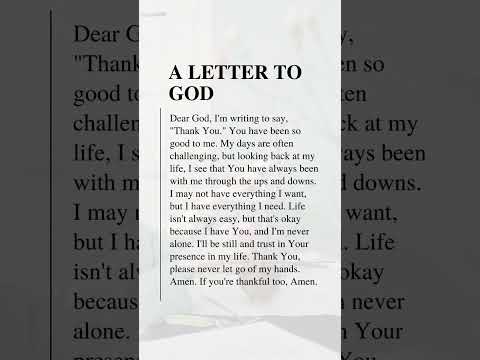 A letter to God #jesus #love #thankujesus #prayer #god #thanksjesus #prayertogod