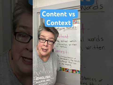 Content vs Context #easyenglish #vocabulary#words#english#languagelearners