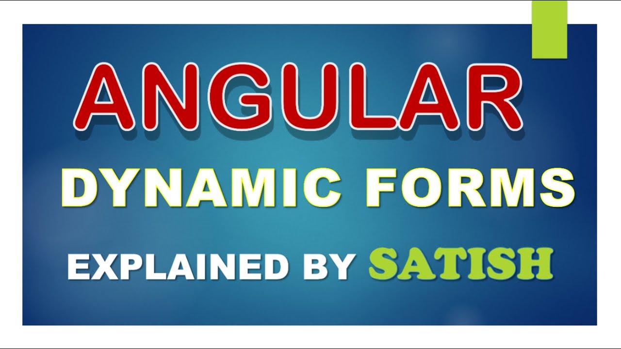 #angular Angular | How to create dynamic form in Angular | Dynamic Forms #reactive #forms #tutorial