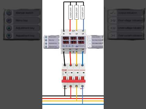 3 phase voltage & current protector #shorts #short #electrical