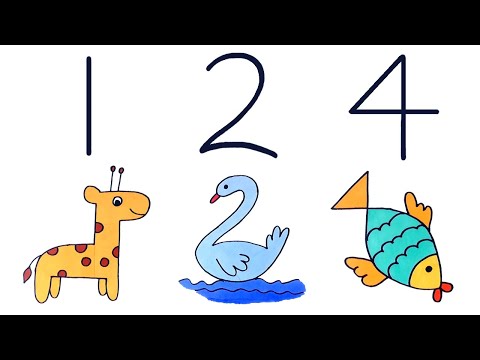 How to Draw Animals From Numbers | Easy and Simple Ideas | 1 to 9 Number Drawing for Kids