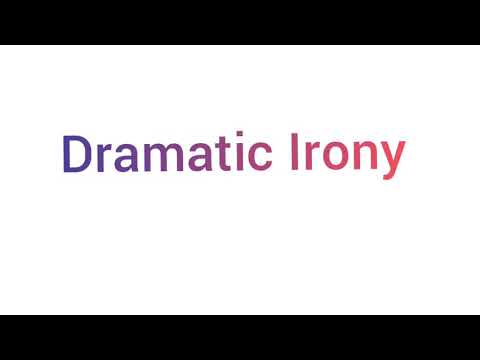 Dramatic irony figure of speech with examples
