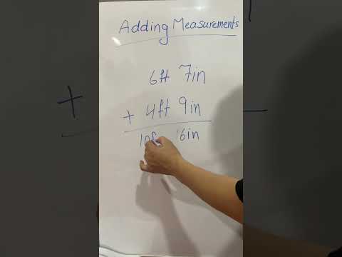 Adding Measurements: How to regroup units? #shorts #measurement #feet #inch #length #units