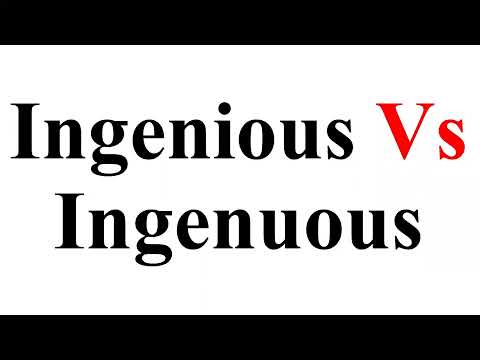 Ingenious Vs Ingenuous, pair of words, confusing words by Zeeshan Shafique