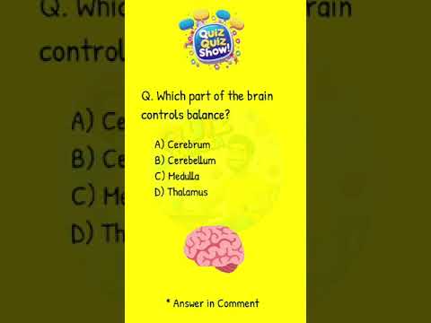 Which part of the brain controls balance? |🧠| Biology | Science | Quiz