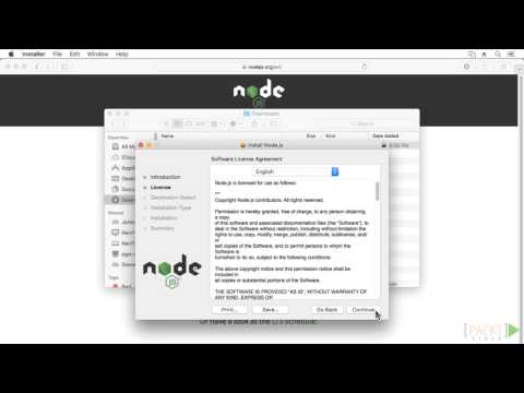 Learn Getting Started with PhoneGap Downloading and Installing Node js –macOS | packtpub com ...