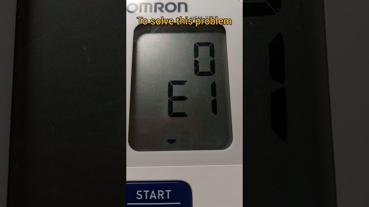 OMRON ERROR DISPLAY E1