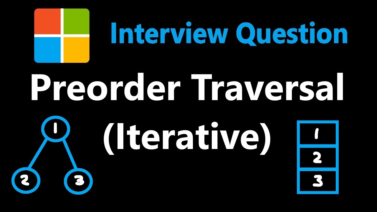 Binary Tree Preorder Traversal (Iterative) - Leetcode 144 - Python