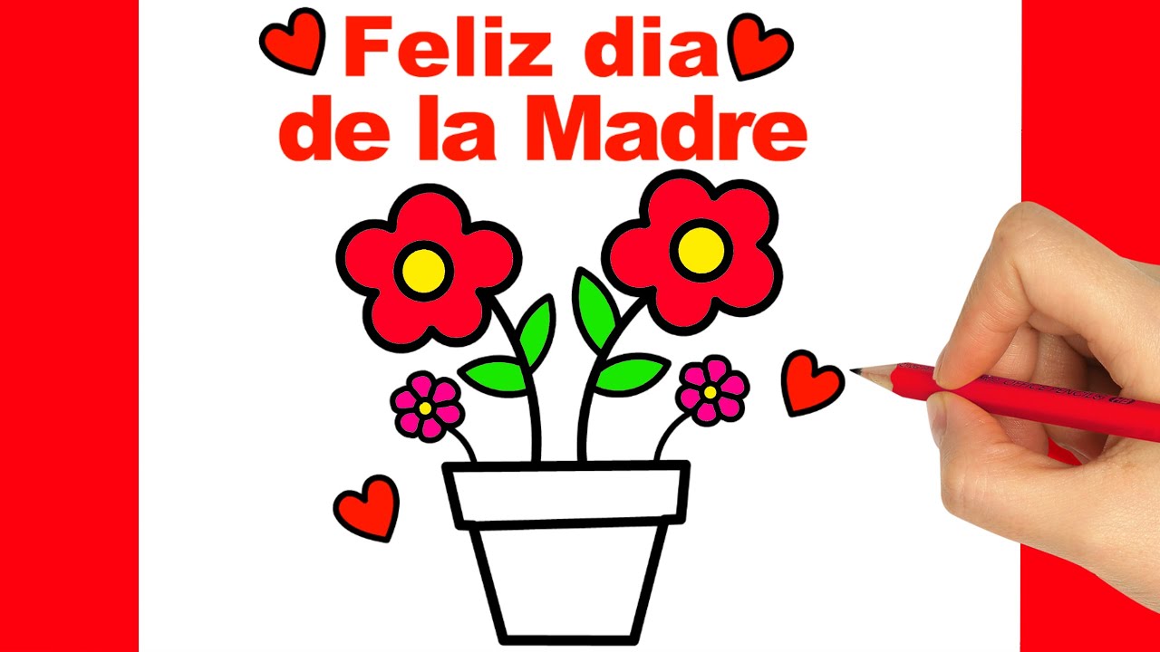 CÓMO DIBUJAR EL DÍA DE LA MADRE - DIBUJO DEL DÍA DE LA MADRE