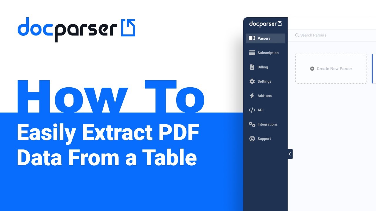 Docparser Academy: How to Easily Extract PDF Data from a Table