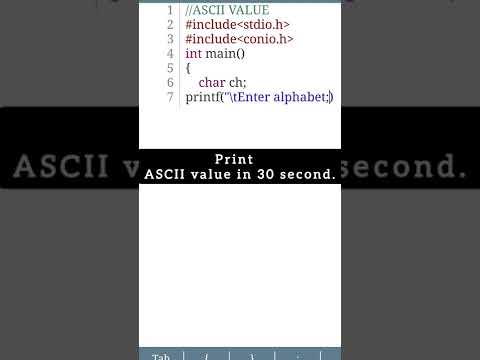 find out ASCII value only for 30 second| find out ASCII #shorts #programming #viral #coding#pyramid