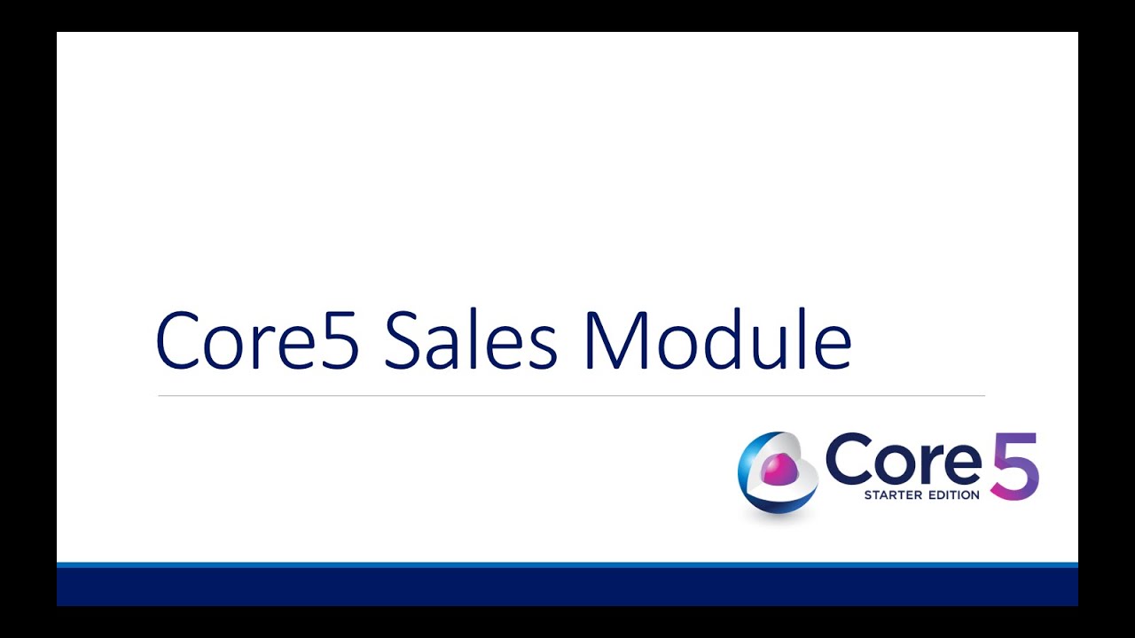 Core5 Starter Edition - Sales Module