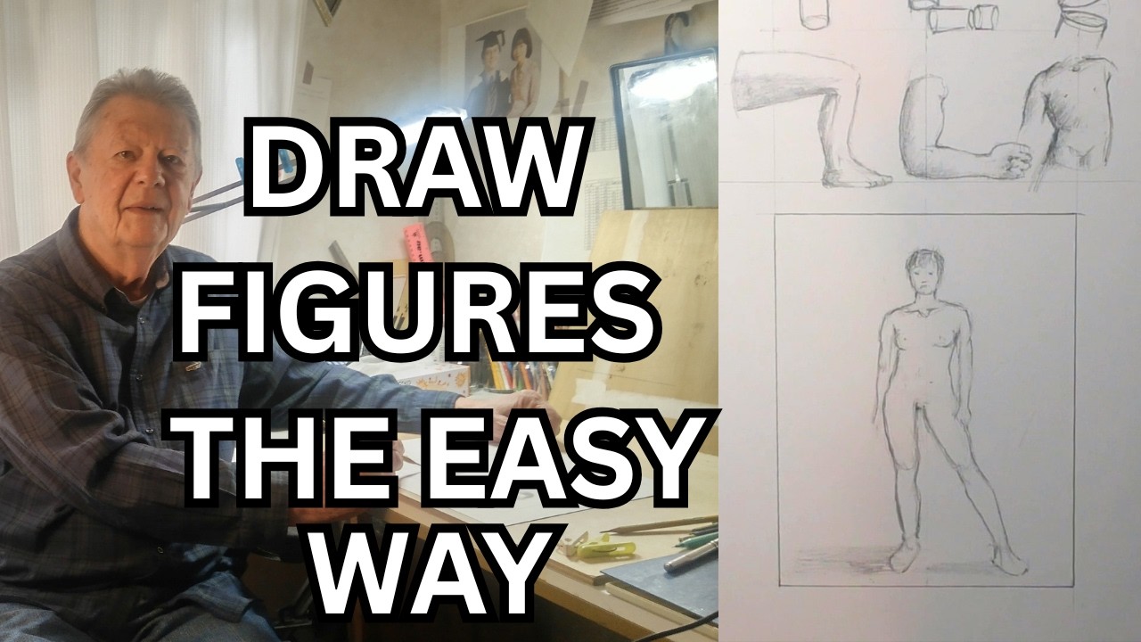How to Draw the Human Figure With Simple Shapes Beginner Drawing Lesson