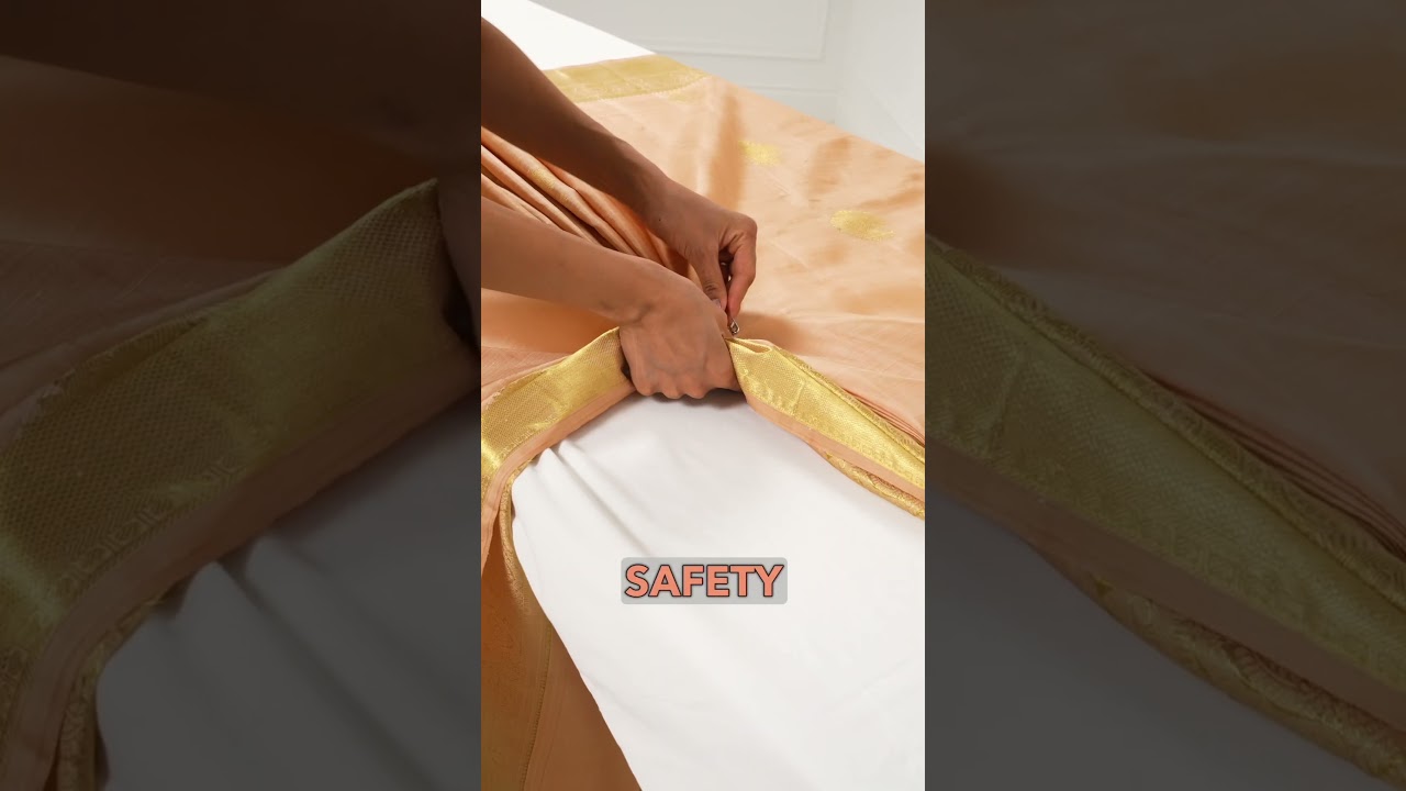 How to pleat, prep and drape a saree | kanjivaram silk | How to Drape Saree Perfectly | #shorts