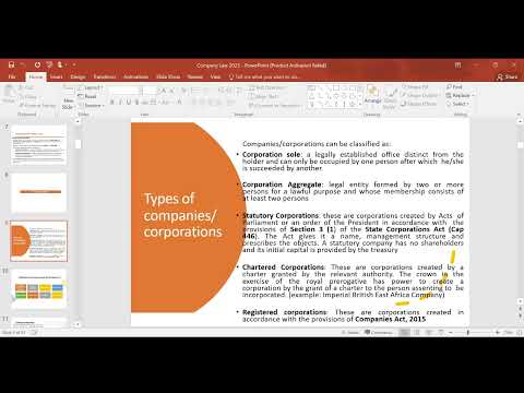 Company Law   Lecture 1 Introduction to Company Law