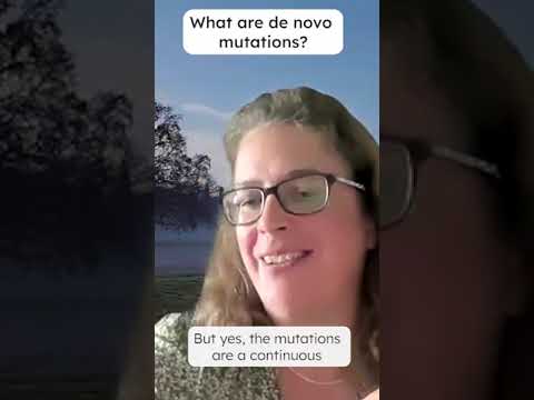 What are de novo mutations?