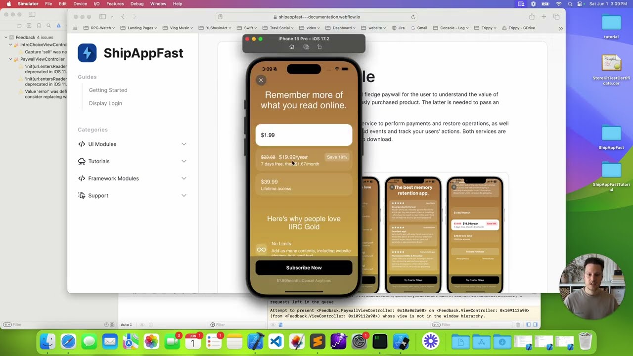 ShipAppFast Tutorial - Payment & Paywall
