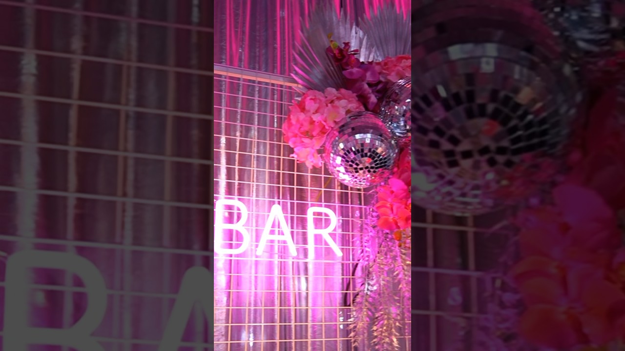 Vibrant Pink Disco Party | The Bar  #partytheme #decoration #disco #partyideas #pinkparty