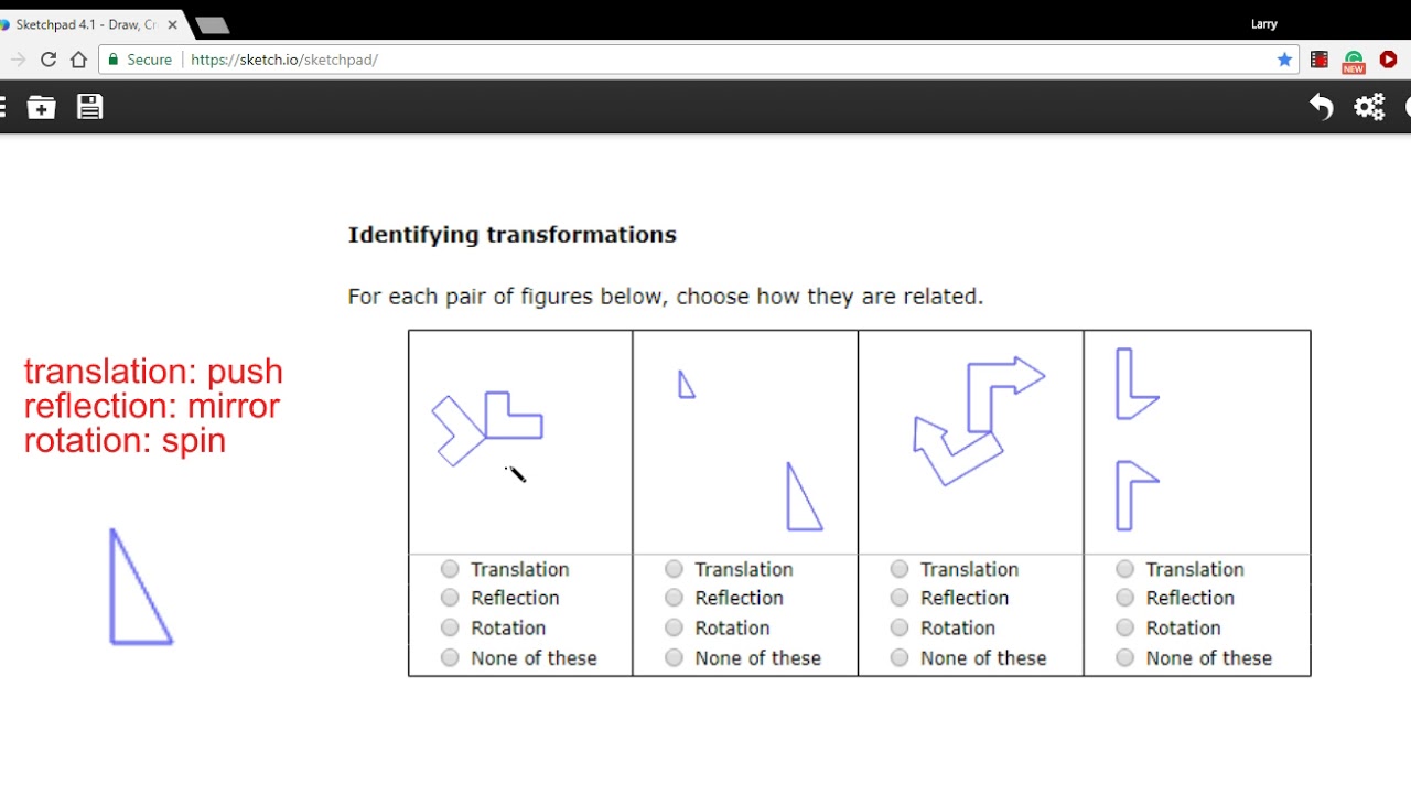 Identifying transformations