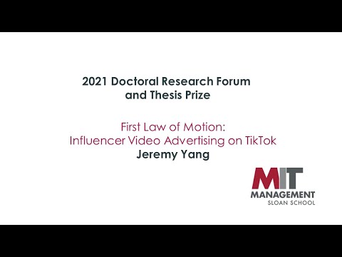 First Law of Motion: Influencer Video Advertising on TikTok