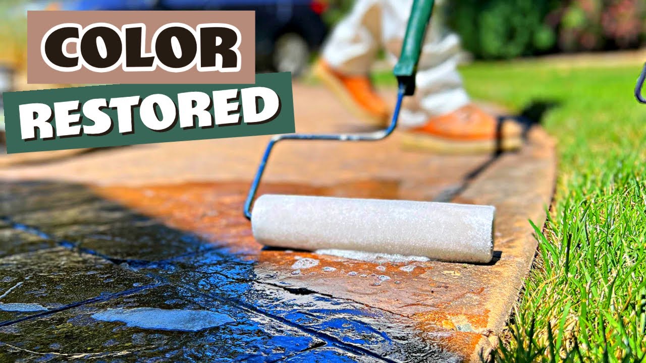 Restoring colored or stained concrete. Fast and Easy steps!