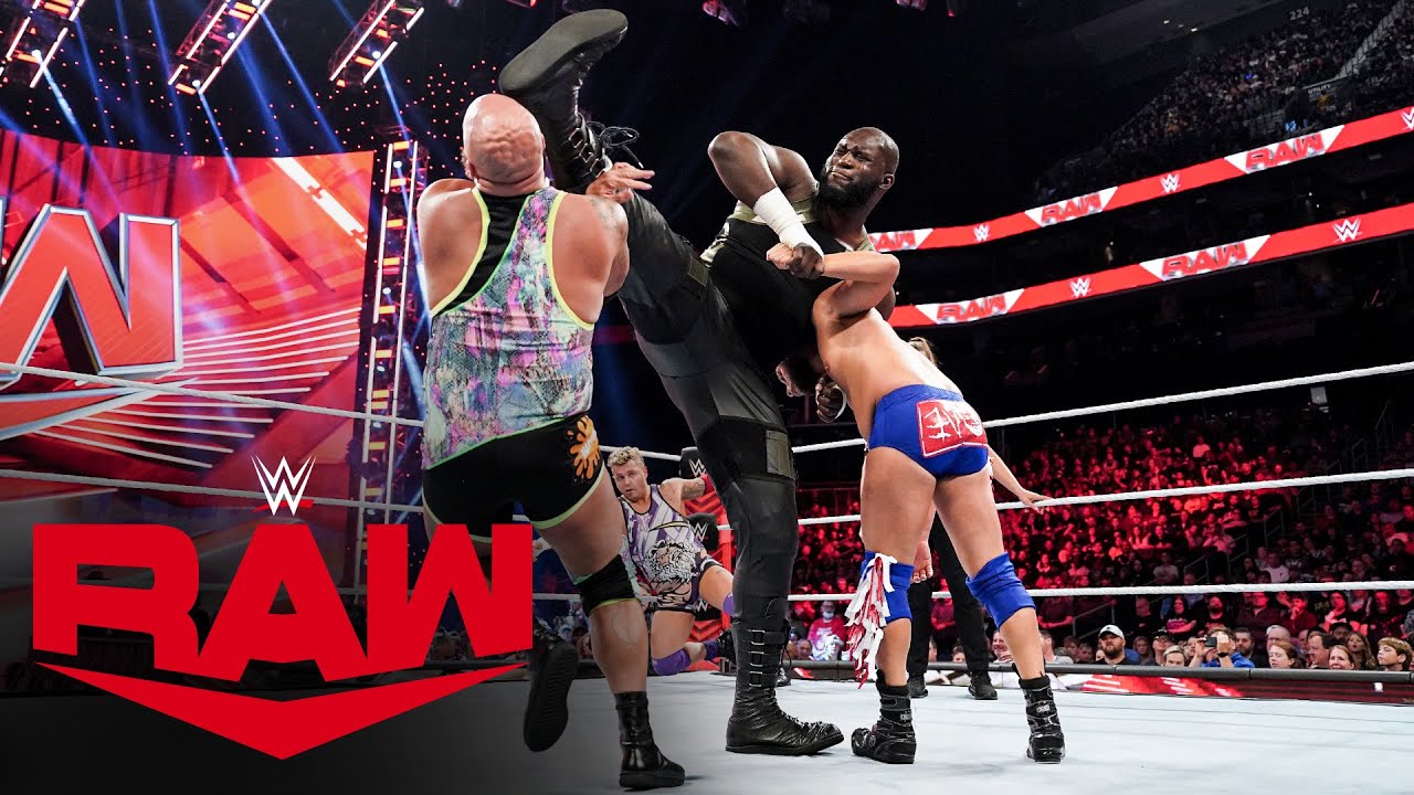 Omos vs. local competitors - 4-on-1 Handicap Match: Raw, Oct. 24, 2022