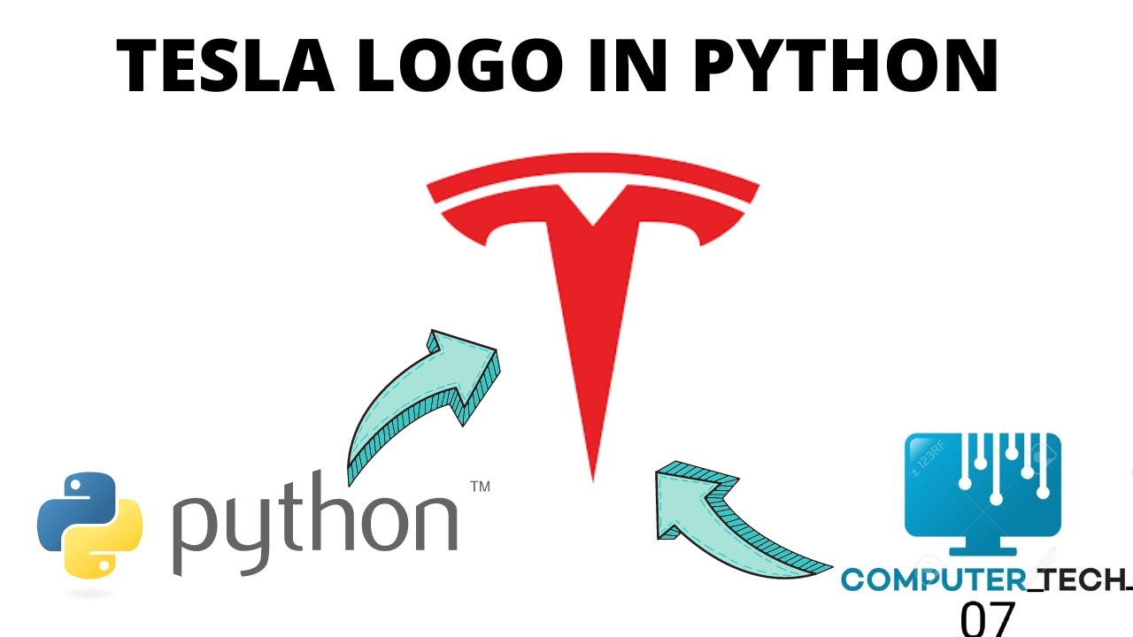 How to make Tesla logo in python. #python