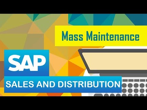SAP SD | Mass Maintenance in Sales and Distribution | Mass Maintenance in SD in SAP