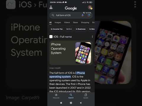 Full form of iOS