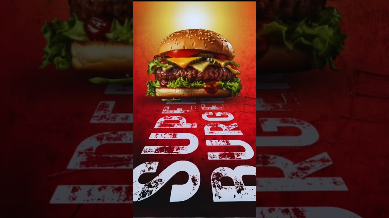 Modern Burger Poster Design in Canva | Easy Canva Tutorial #canva #posterdesign #shorts