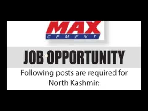 TCI MAX CEMENT SRINAGAR || Jobs In North Kashmir