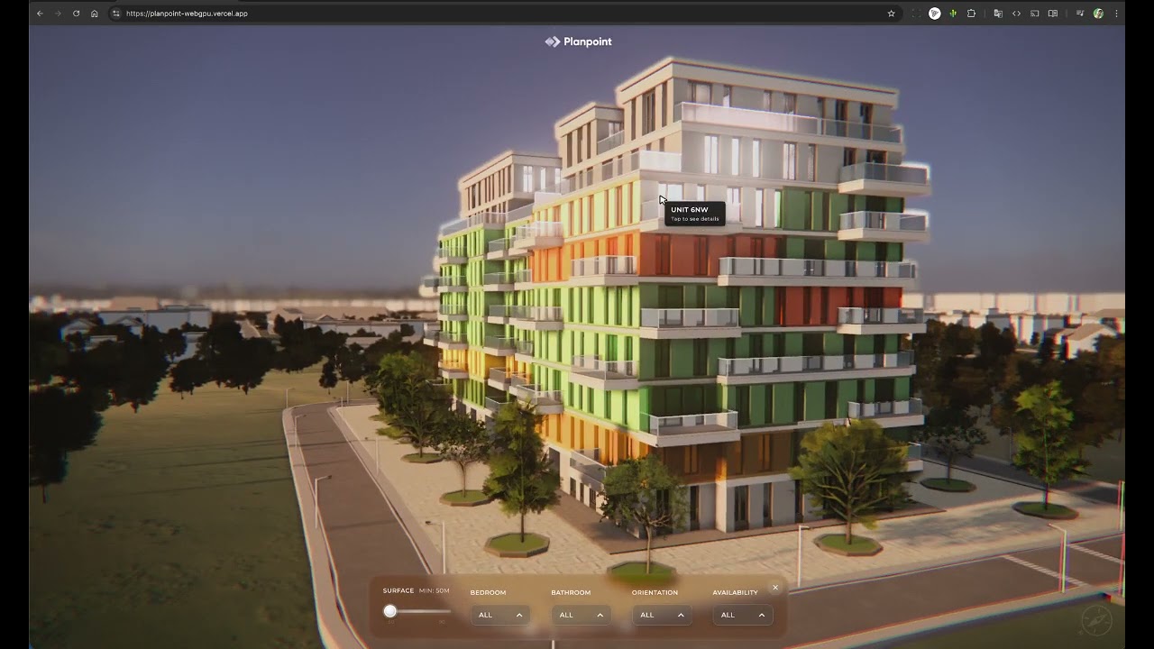 Threejs Architecture Visualization using WebGPU