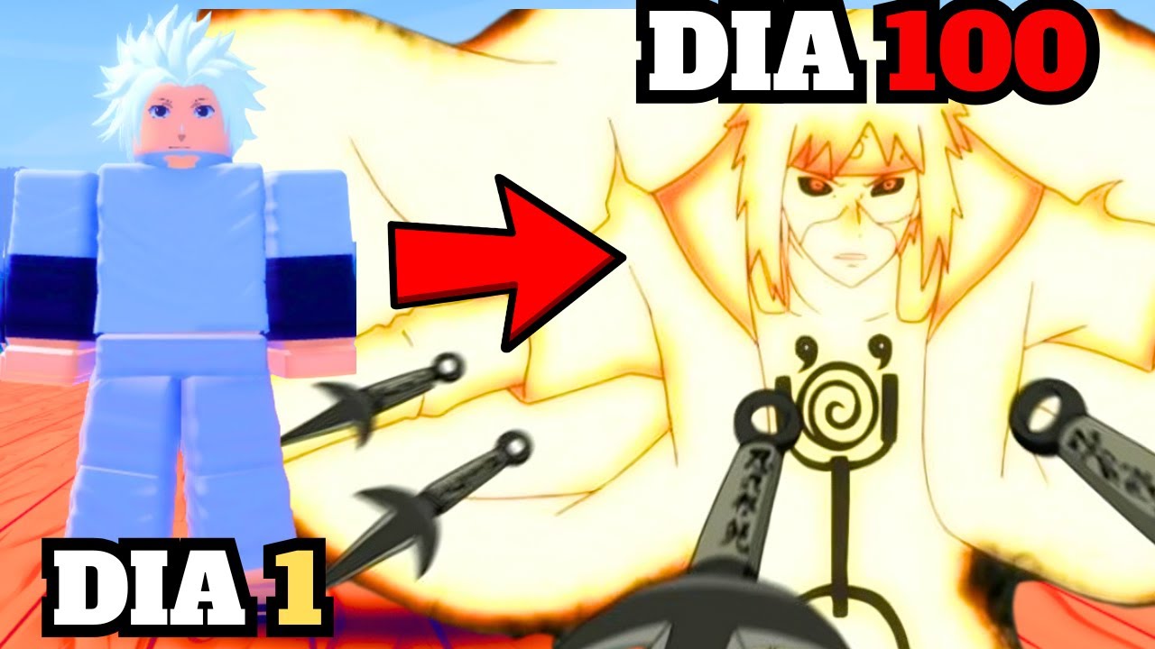 PASSEI 100 DIAS NO NINJA TIME DO ROBLOX !