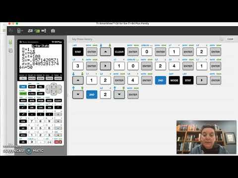 Using a TI-84 to find the sample mean and sample standard deviation