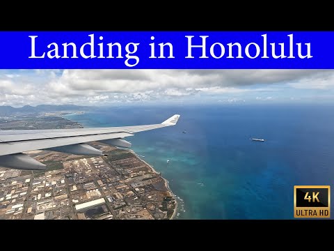 Landing in Honolulu Hawaii (HNL) Airport