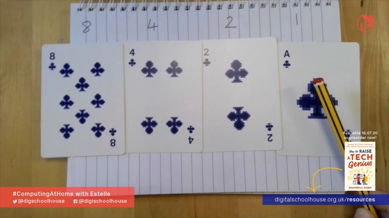 Binary Playing Cards, How to Raise a Tech Genius - Computing at home with Digital Schoolhouse