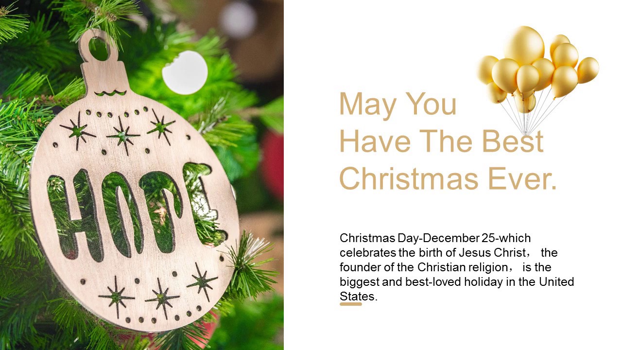 Simple Christmas Multipurpose Presentation PowerPoint template