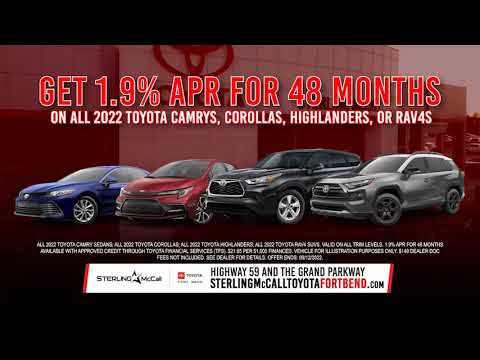 Get 1.9% APR For 48 Months On Select New 2022 Toyotas In Richmond, TX | Fort Bend Toyota