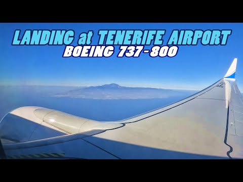 TENERIFE LANDING - Landing at Tenerife South Airport [4k]
